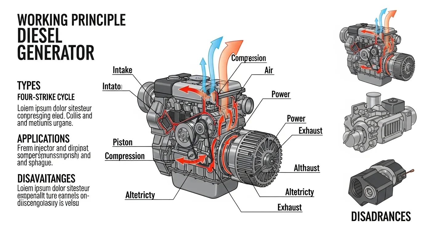 Diesel Generator: Working Principle, Types, Applications, Advantages ...