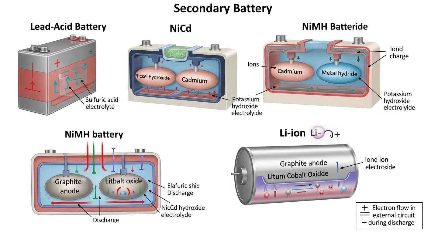 Secondary Batteries: Complete Guide for Electrical Students and Beginners