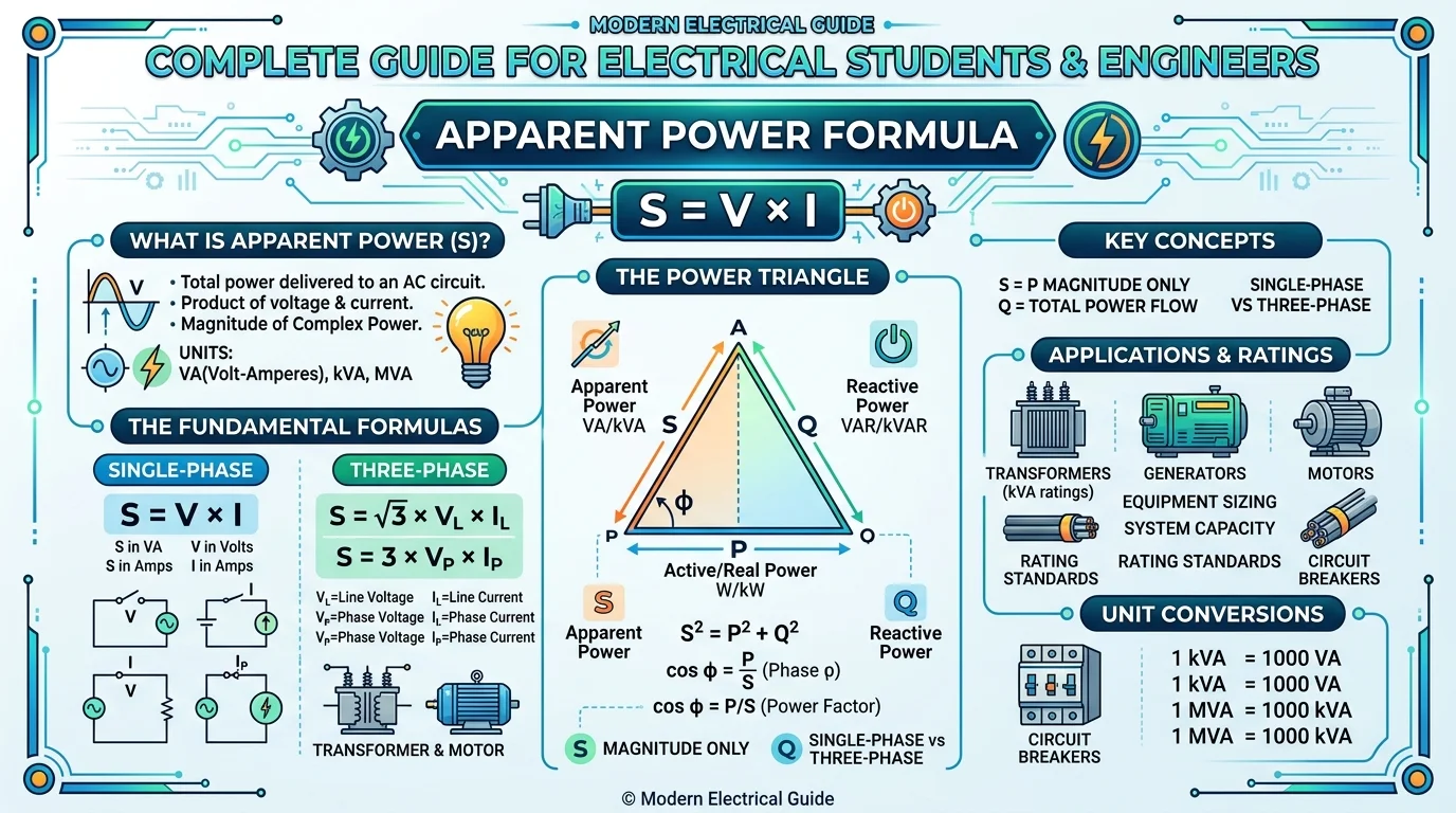 Apparent Power Formula: Complete Guide for Electrical Students and ...